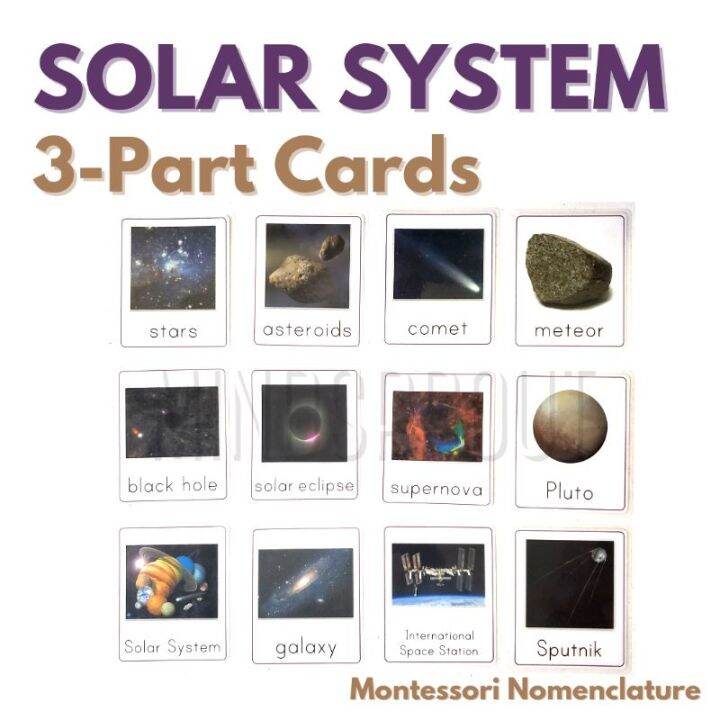 ASTRONOMY (Solar System & Planets) Montessori Nomenclature | Three Part ...