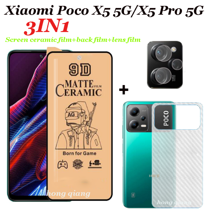 3-in-1 for Xiaomi POCO X5 Pro 5G/X5 5G soft ceramic matte fully ...