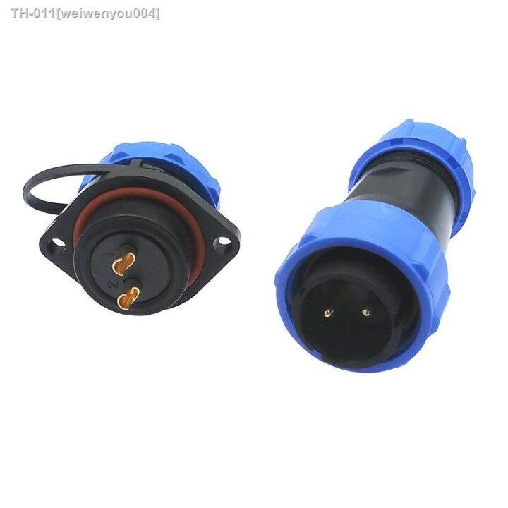SP2110 Waterproof connector SP21 flange 2/3/4/5/7/9/12 Pin power cable connector IP68 Male plug ...