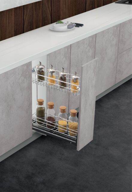 Multi Purpose Bottle Pull Out Basket Kitchen Bottle Pull Out Basket ...