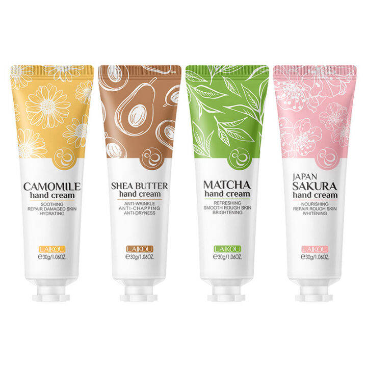 LAIKOU Hand Cream Sakura Matcha Shea Butter Chamomile 30g Hand ...