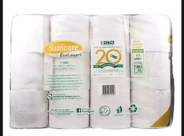 practical SaniCare Ecolayer Bathroom Tissue 3-Ply 12 Rolls by 2 Packs ...