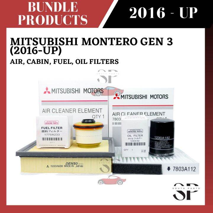 Bundle Cabin, Air, Oil, Fuel Filters For Mitsubishi Montero Gen3 (2016 ...