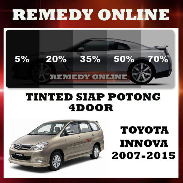 Toyota Innova 2007-2015 Tinted Kereta 2PLY UV 99% 4 Pintu Siap Potong ...