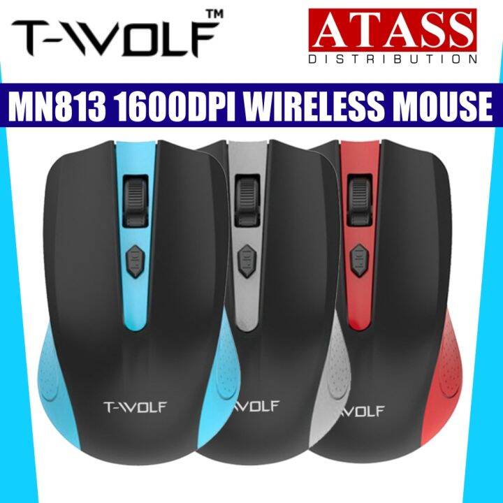 T-WOLF MN813 WIRELESS MOUSE WITH NANO RECEIVER. BATTERY INCLUDED ...
