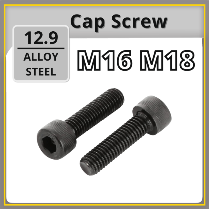 M16 M18 Hex Socket Cap Screw DIN912 | Alloy Steel Grade 12.9 | Black ...
