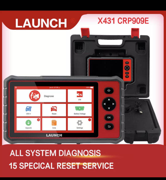 Launch x431 crp909E obd2 scanner full systems auto code reader wifi ...