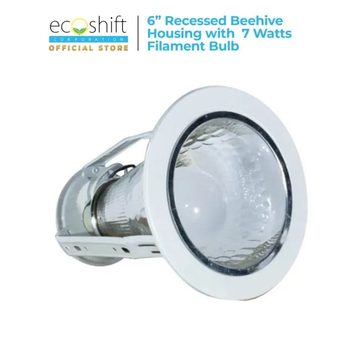 Ecoshift 6" Recessed Beehive Housing with 7 Watts Filament Bulb | Lazada PH