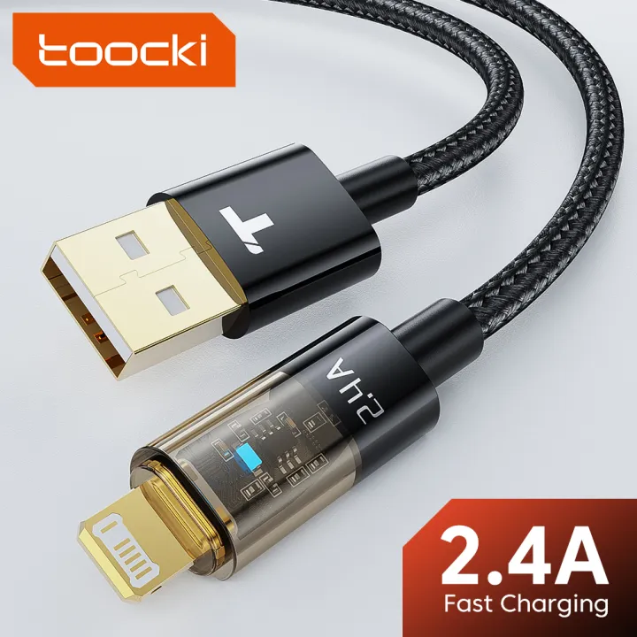 Toocki 2.4A Lightning to USB Cable Fast Charging Data Cable for iPhone ...