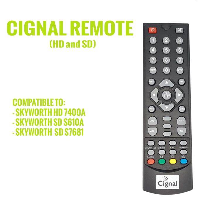 Cignal SD HD Skyworth Remote Control | Lazada PH