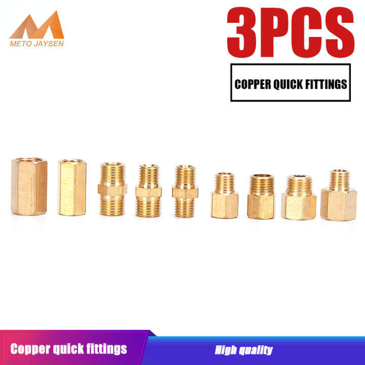 Hardware Fasteners 3pcs PCP Copper Double End Male Plug Quick Coupler ...