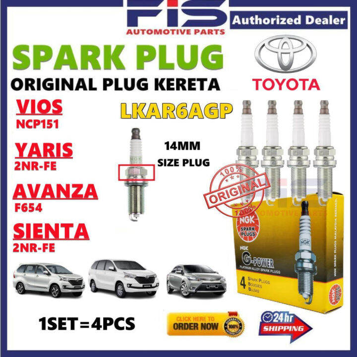 FIS NGK Original Spark Plug Toyota Vios NCP150 NCP151 Yaris 2NR-FE ...