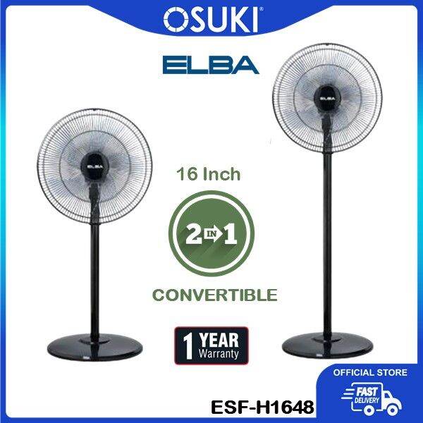 ELBA 2 IN 1 Convertible 16" Stand Fan Living Fan ESF-H1648 | Lazada