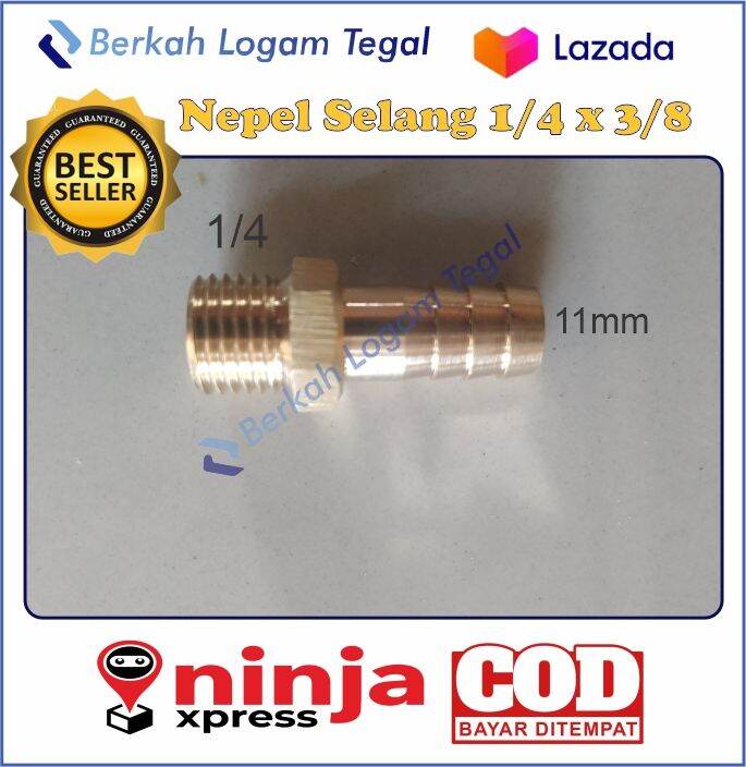 Nepel Selang drat luar 1/4 x 3/8 kuningan | Lazada Indonesia