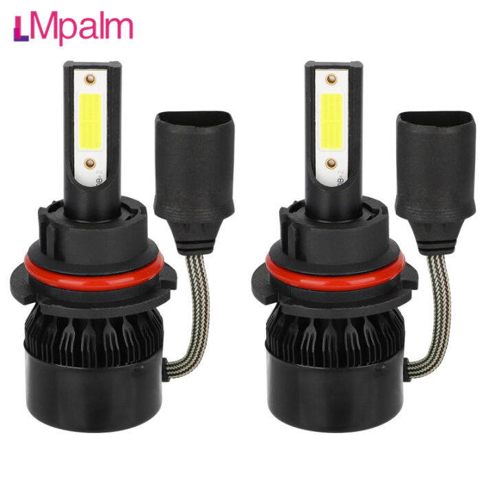 LMpalm 9007 LED Headlight Bulb COB LED Chip 18000lm 6000K Ultra High ...