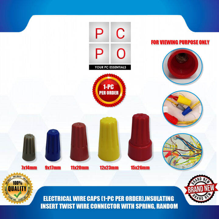 ELECTRICAL WIRE CAPS (1-PC per ORDER), INSULATING INSERT TWIST WIRE ...