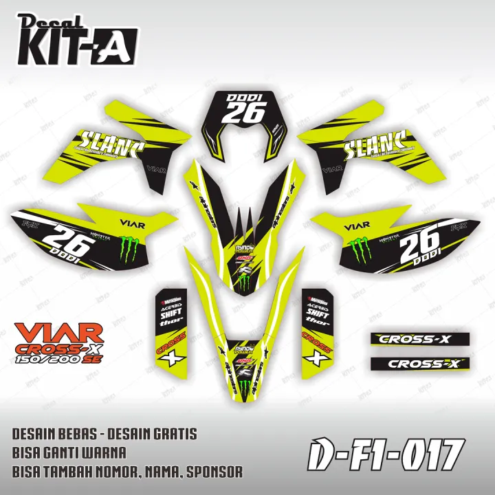 Decal Viar Cross X 200 Decal Viar Cross 150 Sticker Striping Stiker ...