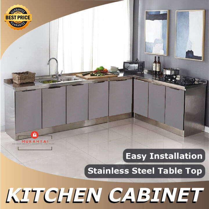 Stainless Steel Kitchen Cabinet Sets kichen Sink Base Simple Cabinet ...