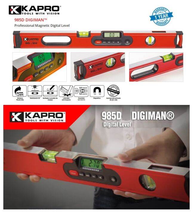 Kapro 985D Digiman 24-inch Professional Magnetic Digital Level | Lazada