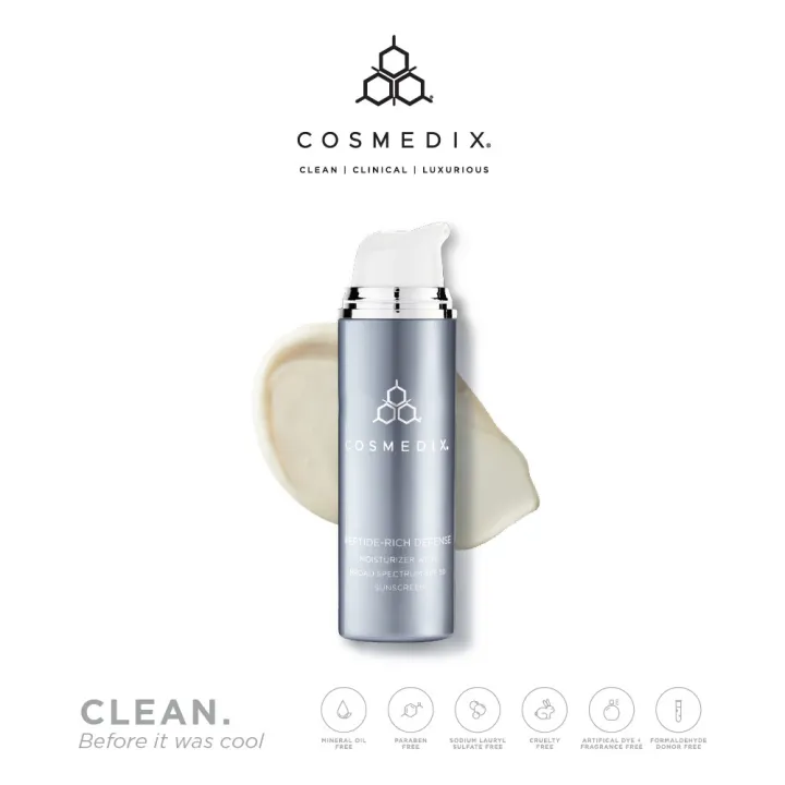 COSMEDIX PEPTIDE RICH DEFENSE AM MOISTURIZER WITH BROAD SPECTRUM SPF 50 ...