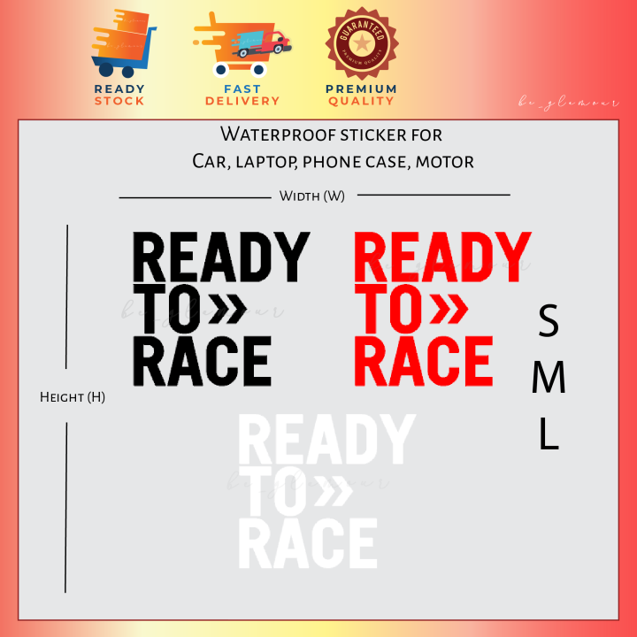 KTM Ready To Race sticker reflective moto stiker motosport Kereta car ...
