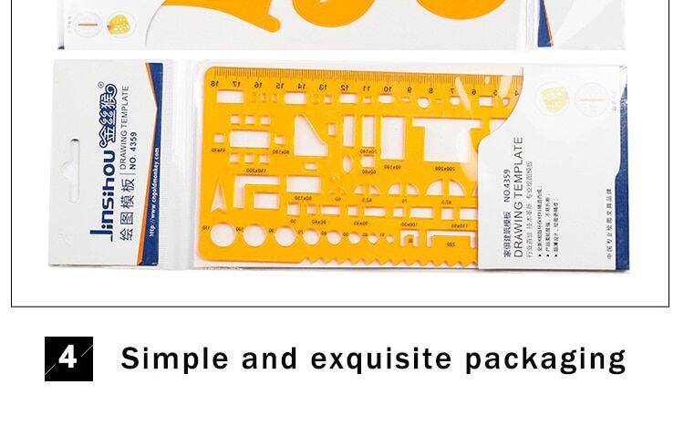 Jinsihou ไม้บรรทัดวงรีทรงกลมทนทานเรซินแบบวาดลายแม่แบบสถาปนิก ...