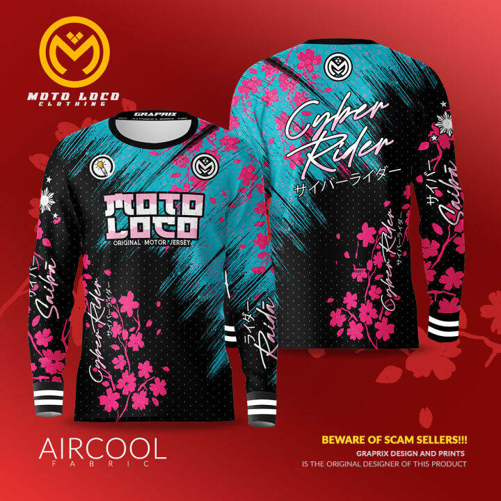 Moto Loco Cyber Riders Black Long Sleeves Full Sublimation | Lazada PH