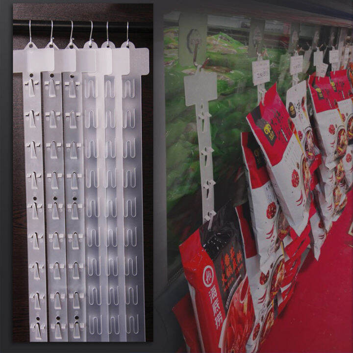 C.three. Plastic Hanging Strips Store Hang Snacks Display Hanger Hooks ...