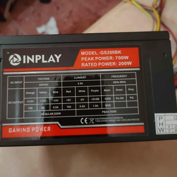 POWER SUPPLY UNIT GENERIC PSU INPLAY (GS250LK 750W/GS200LK 700W) RATED ...