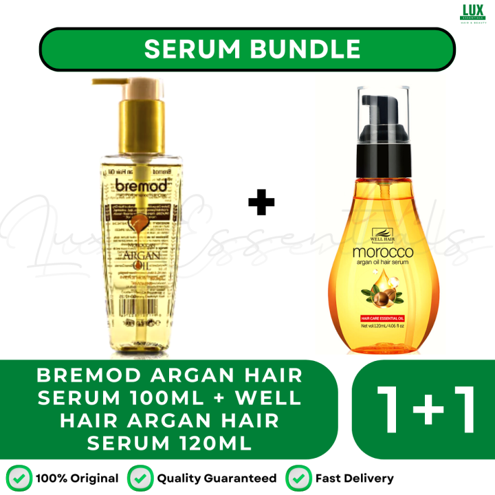 [HAIR SERUM BUNDLE] Bremod Morrocan Argan Hair Serum 100mL/ Sunbright ...
