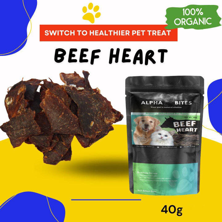 Alpha Bites Pet Treats - BEEF HEART | 40g | Lazada PH