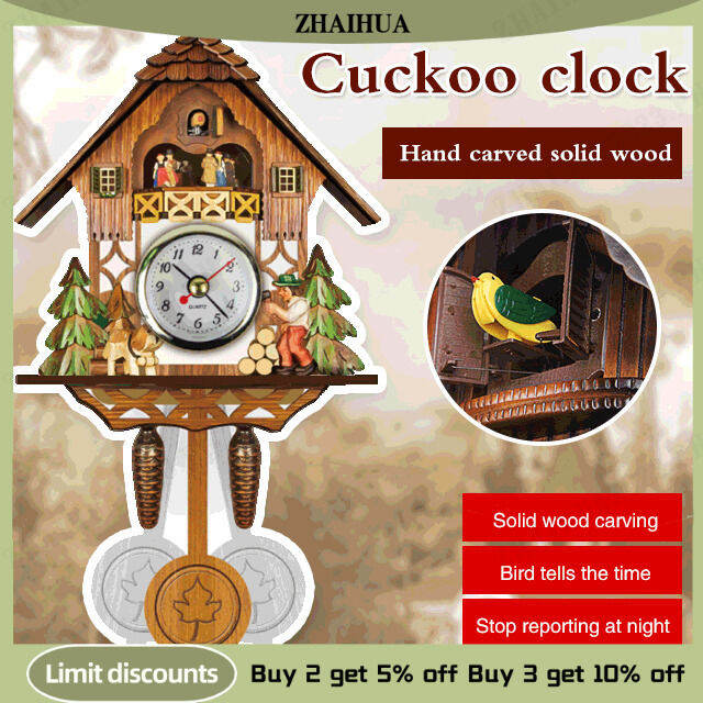 zhaihua2023 Cuckoo Wall Clock Home Chime Living Room Clock | Lazada PH