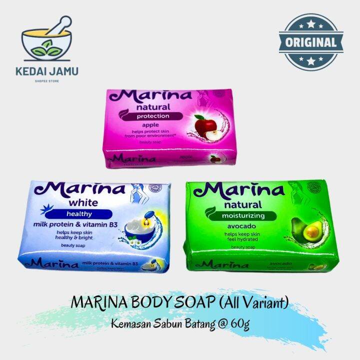 Sabun MARINA | SABUN BATANG MARINA berat 60 Gram | Lazada Indonesia