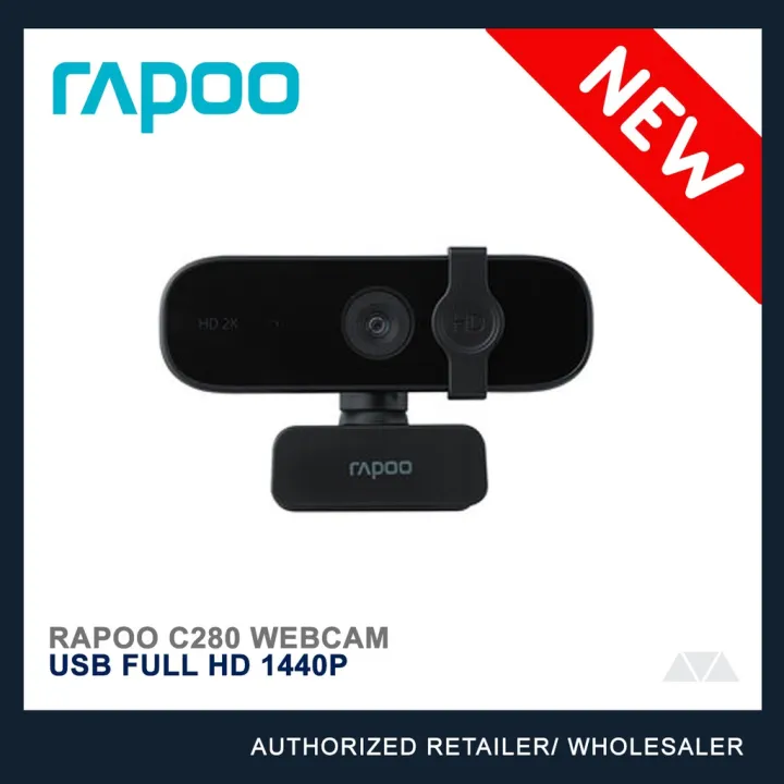 Rapoo Webcam C280 1440P Auto focus, Mic, Rotatable Cameras | Lazada PH