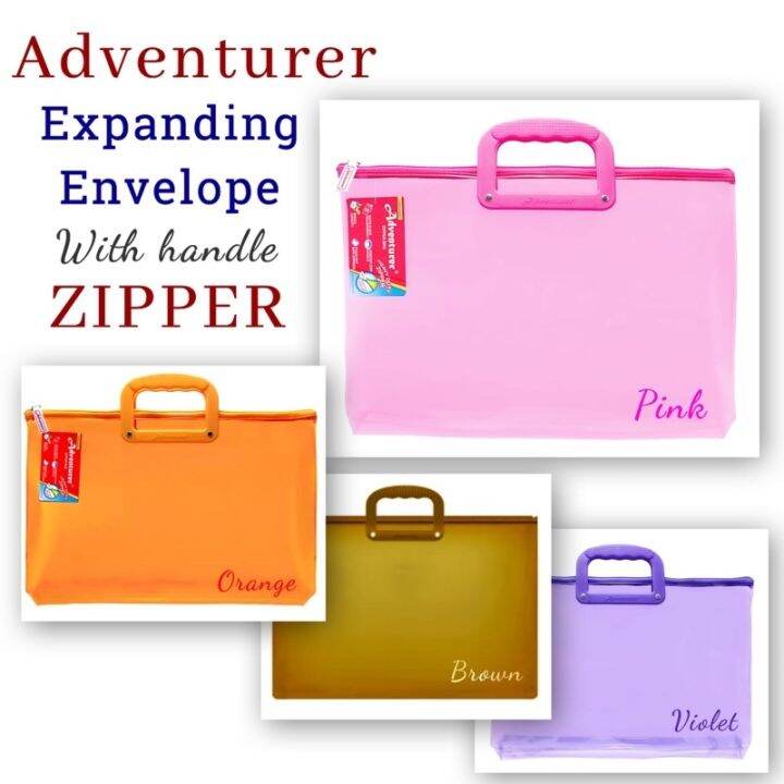 Quality Assurance ☎ Adventurer Expanding Envelope colored with handle ...