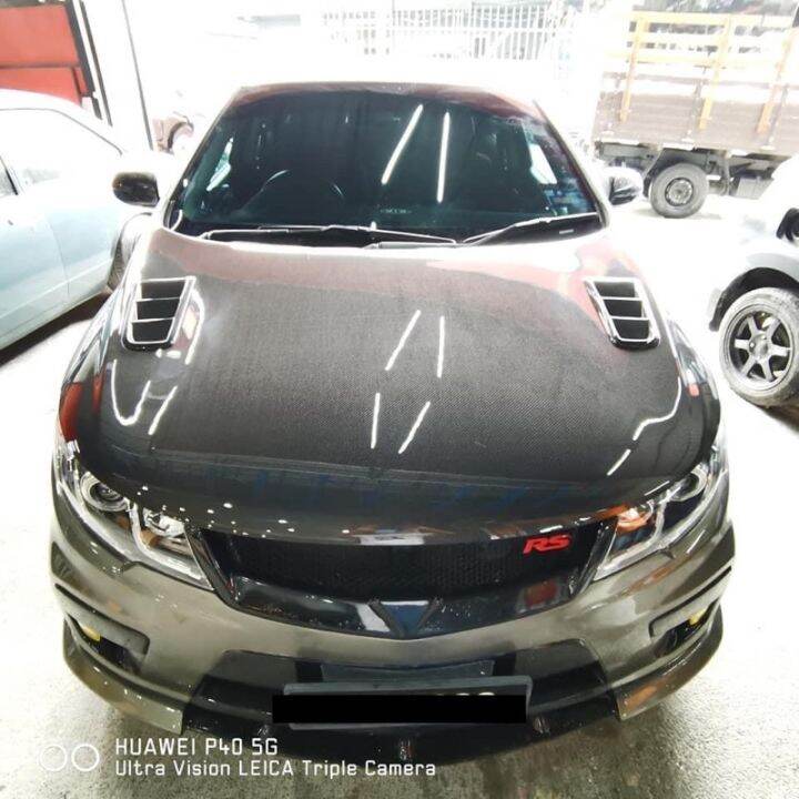 Kia forte carbon fiber front bonet RR design | Lazada