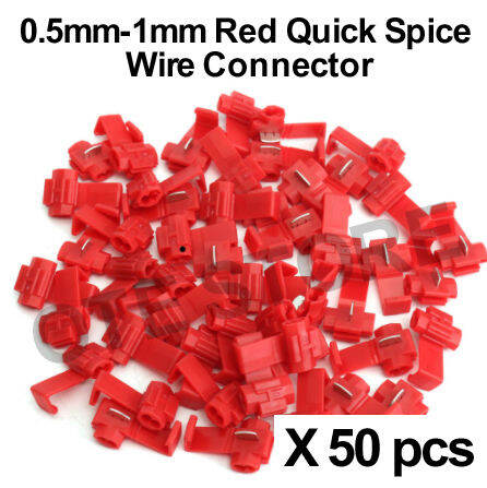 Red Quick Splice Wire Connector (0.5mm - 1.0mm) x 50 pcs | Lazada