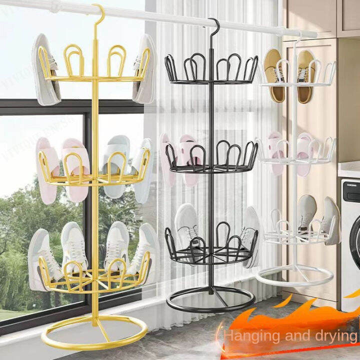 viviking Shoe drying rack Rotary wrought iron shoe drying artifact ...