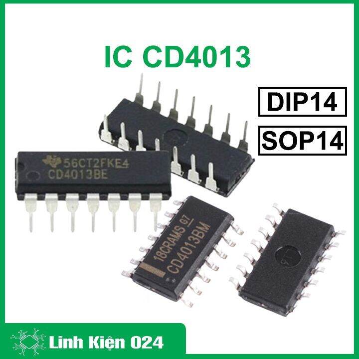 CD4013, IC chốt dữ liệu CD4013 chân cắm DIP14 / chân dán SOP14 | Lazada.vn