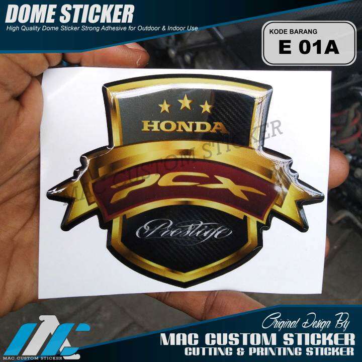 E01A - STIKER TIMBUL HONDA PCX - EMBLEM HONDA PCX - STICKER LOGO HONDA ...