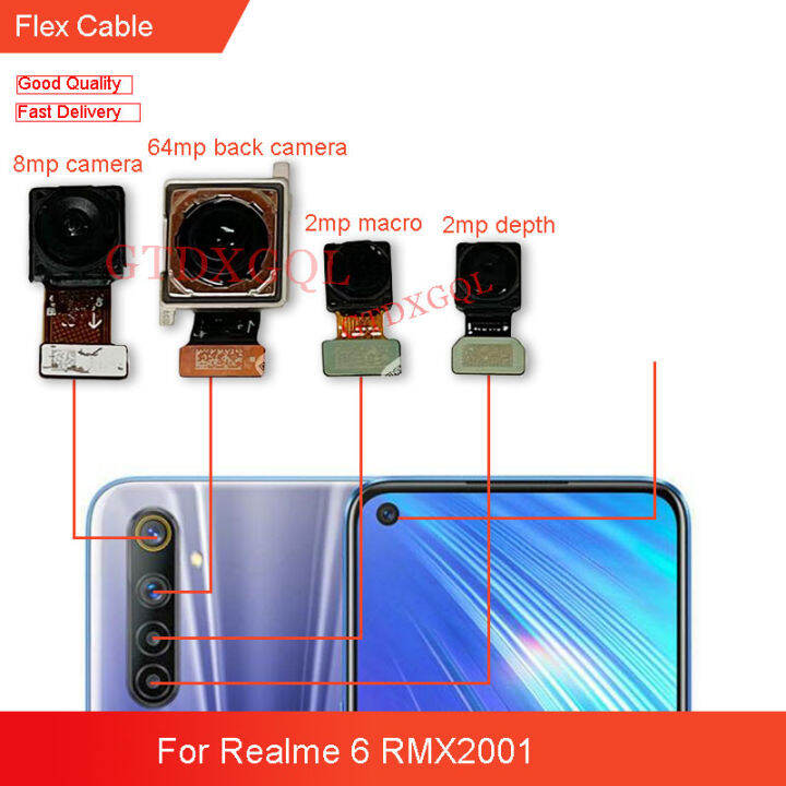 กล้องหน้าหลังของแท้สำหรับ Realme โมดูลกล้องหน้าหลัก6 RMX2001อะไหล่ทดแทน ...