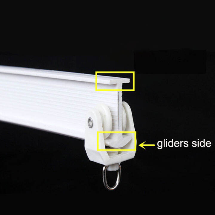 1M 2M 3M Curtain Track Rail Straight Flexible Ceiling top side Mounted ...