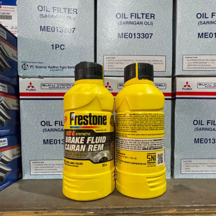 KMD | Minyak Rem Dot 4 Prestone / Brake Fluid 300ml | Lazada Indonesia