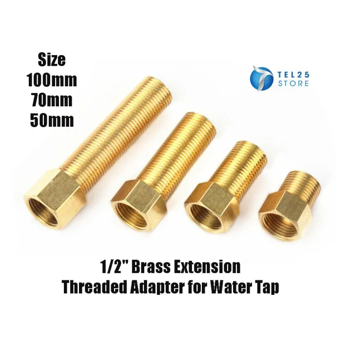 [ 1 UNIT ] 1/2" Brass Extension Threaded Adapter for Water Tap / Male ...