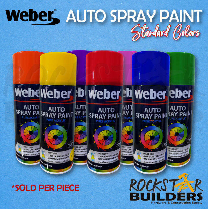 WEBER Auto Spray Paint 400mL Standard Colors | Lazada PH