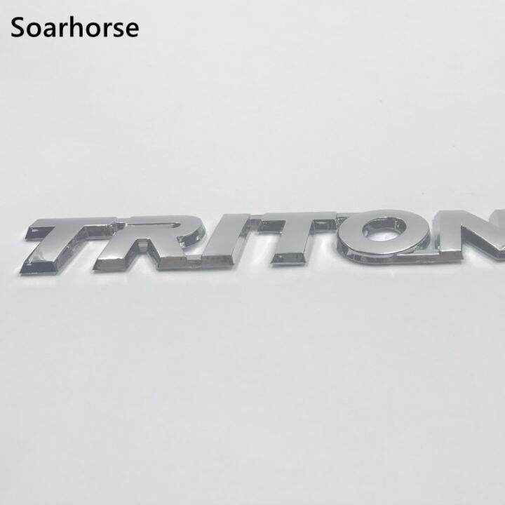 3d Silver Logo Emblem Triton For Mitsubishi L200 Triton Car Parts Rear ...