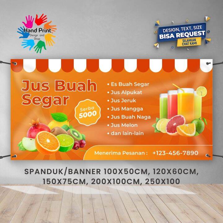 SPANDUK BANNER Jus Buah Smoothies Bisa Request Desain | Lazada Indonesia