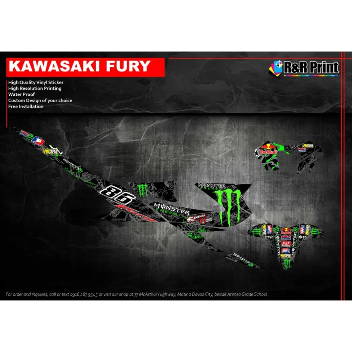 HOT SALE Kawasaki Fury 125 Decals Sticker | Lazada PH