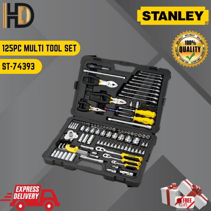 STANLEY 125 Pcs Multi Tool Automotive Set With Combination Wrench ...