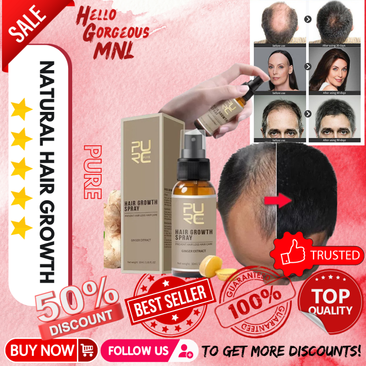 FLASH SALE Unlock the Secret to Long, Luscious Hair with PURE Hair Growth Spray - Fast-Acting ...